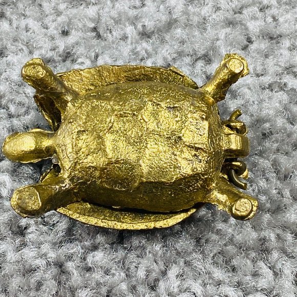 Accents | Turtle Trinket Box Tiny Multicolor Enamel Metal Hinge Open ...